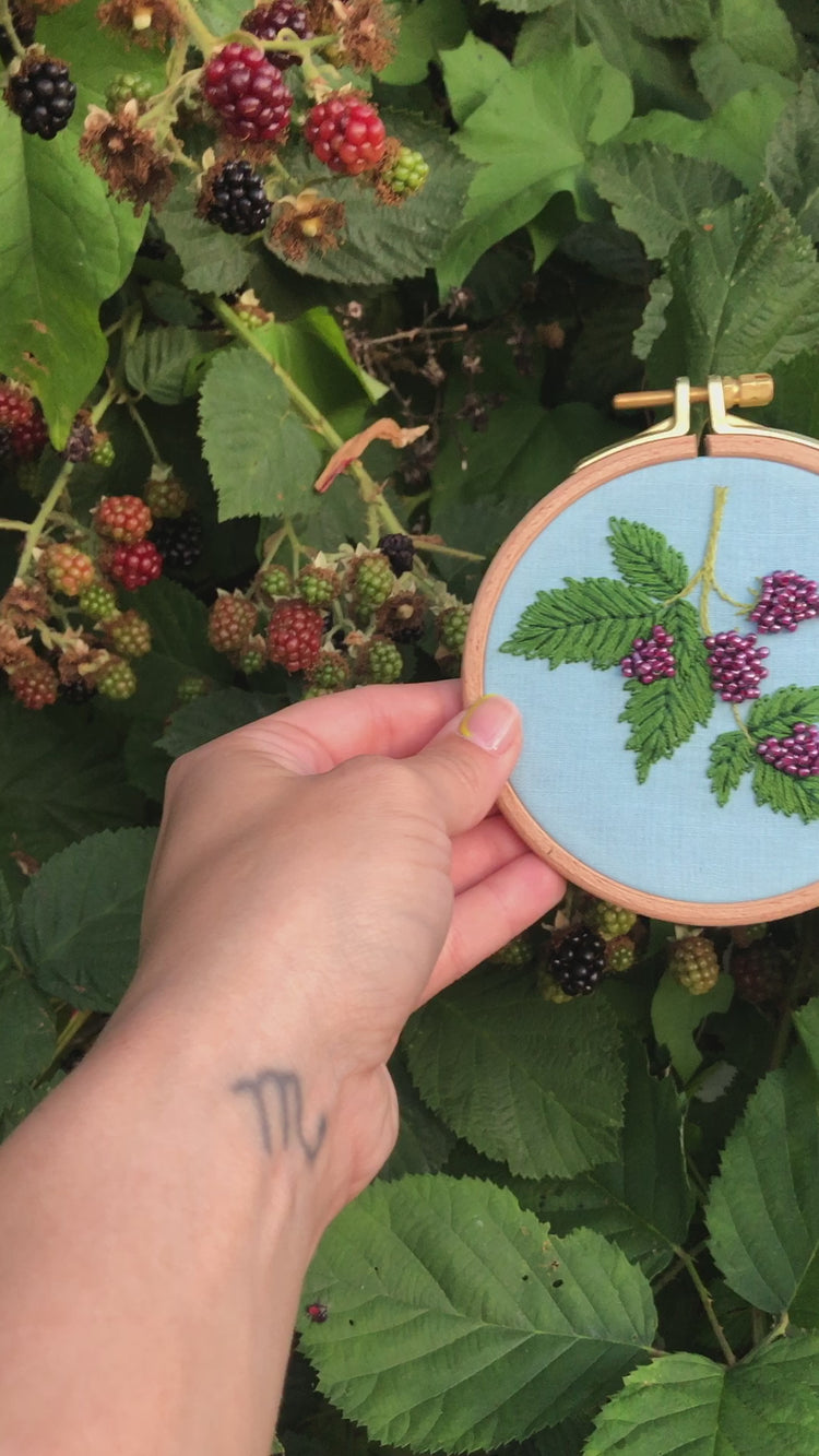 Beaded Berries Botanicals Embroidery Kit for DIY & Beginners – MCreativeJ